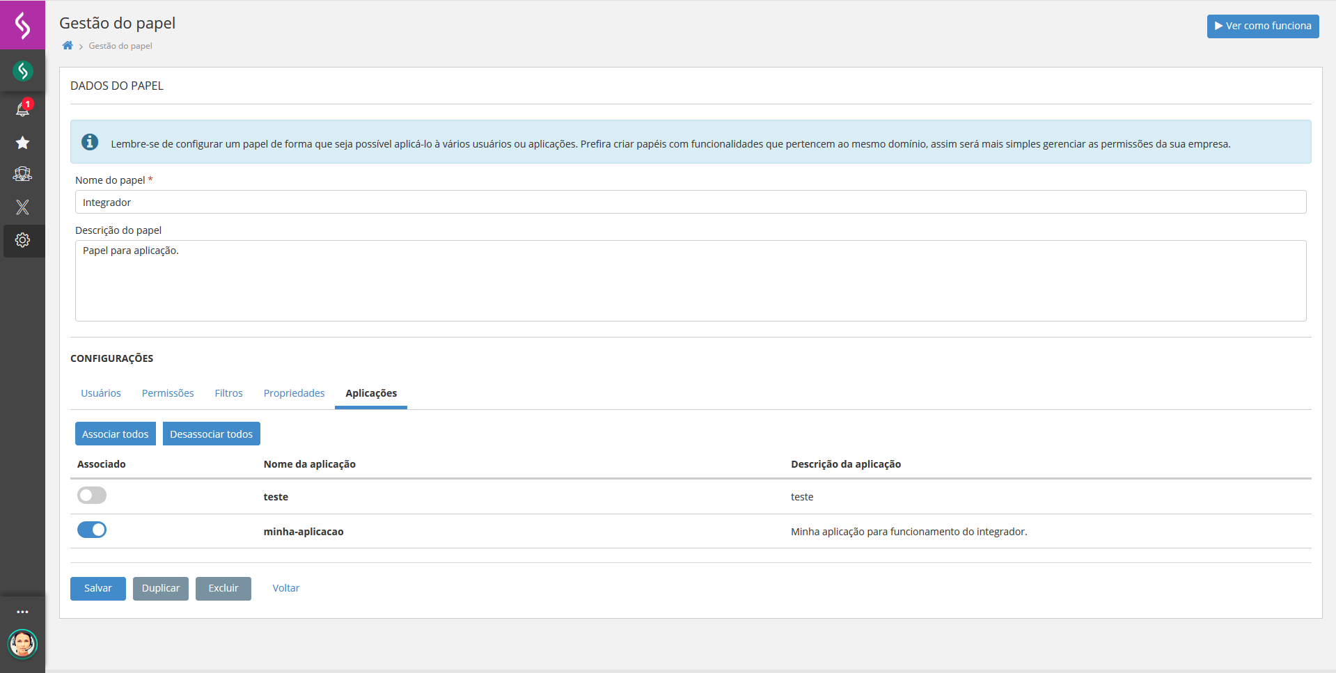 Gerenciamento de aplicações – Senior X PLATFORM