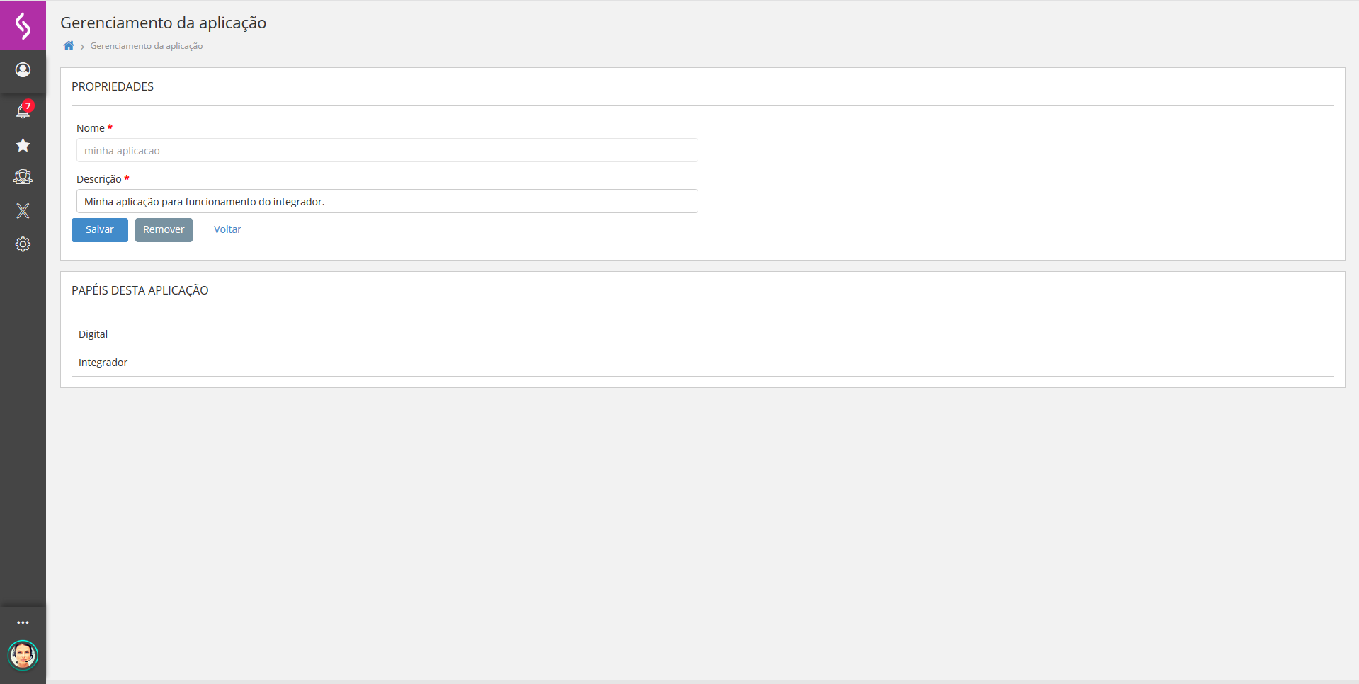 Gerenciamento de aplicações – Senior X PLATFORM