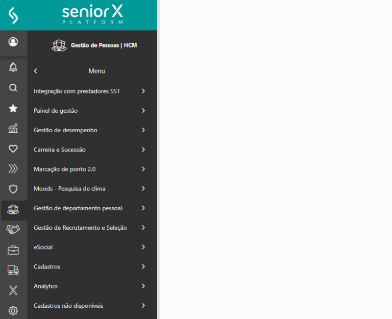 Customizações – Senior X PLATFORM